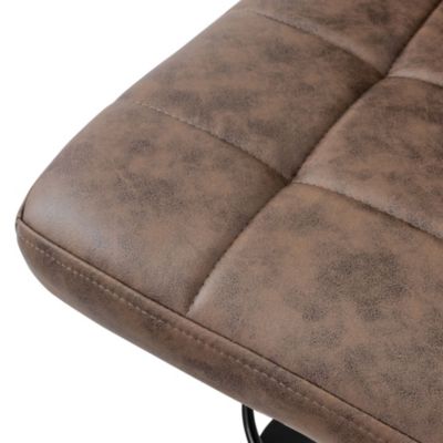 Lot de 2 tabourets de bar rembourrées en simili marron chaise hauteur ...