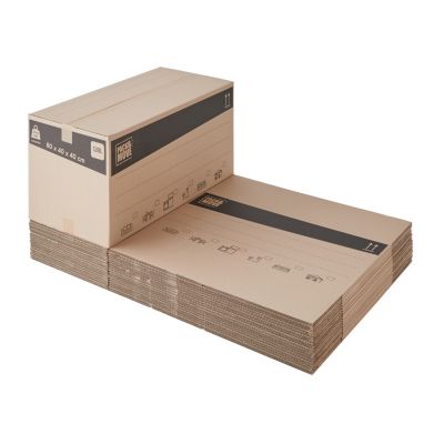 Lot de 20 grands cartons déménagement avec poignées H. 40 x L. 80 x l ...