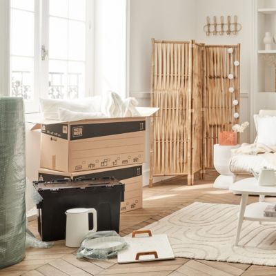 Lot de 20 grands cartons déménagement avec poignées H. 40 x L. 80 x l ...