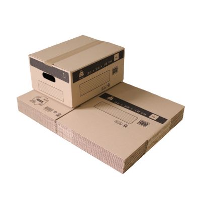 Lot de 20 petits cartons déménagement larges avec poignées H. 18 x L ...