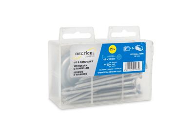 Lot de 20 vis et rondelles 100mm Recticel