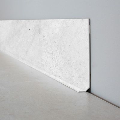 Lot de 25 Plinthes PVC Couleur Béton - 99deco - H8 x L200 cm Profondeur ...