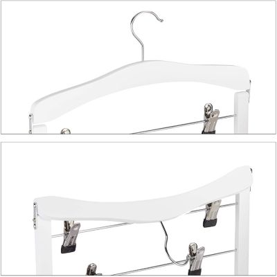 Lot de 3 cintres multiple en bois blanc Helloshop26