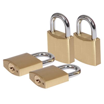 Lot de 4 cadenas à clé Smith & Locke BC7738 (1033) en laiton anse ouverte l.39 x H 31 mm | Castorama