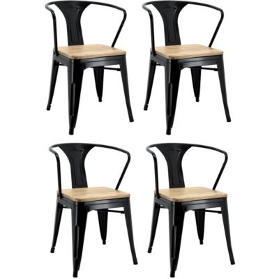 Lot de 4 chaise aubry gaspard H. 78 cm empilable non pliable interieur ...