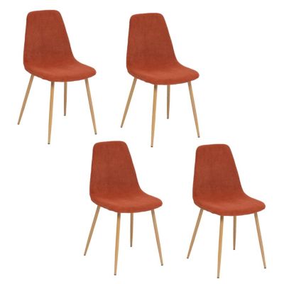 Lot de 4 chaises Loka en tissu