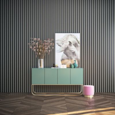 Lot de 4 tasseaux décoratifs placage noir 3 x 280 cm | Castorama