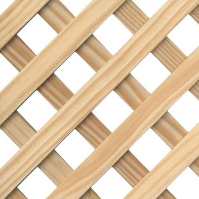 Lot de 5 treillis carrés en pin, pré-assemblés, 220 x 84 cm - Trous de ...