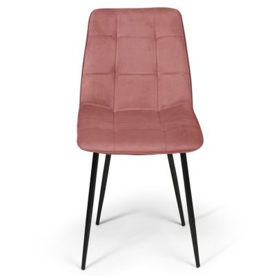Lot de 6 chaises MILA en velours mix color bleu x2, jaune ocre x2, rose x2