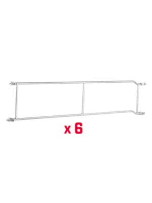 Lot de 6 garde-corps monobloc 0,50 m pour échafuadage M49 Tubesca Comabi