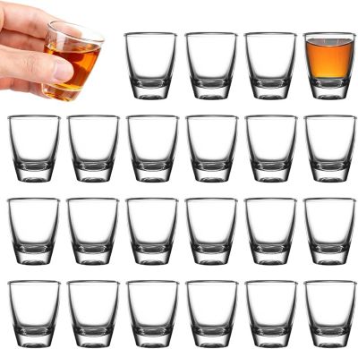 Lot de 6 Verres à Shot en Verre Transparent 30 ml