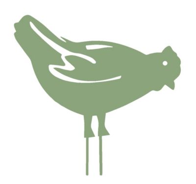 Louis Moulin Figurine à piquer Poule - 28x39 cm - vert clair