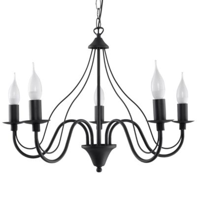 Lustre en Acier - MINERVANEBULA 90519 - Noir - IP20 - Max 10W LED - E14 ...