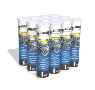 Méduze - 12 tubes de graisse supérieure bleue 400g - Grade 2 - Lisse ...