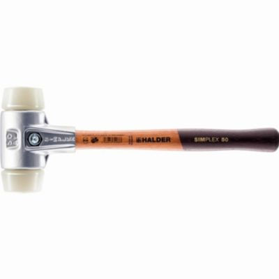 Maillet HALDER SIMPLEX 3108.060 - embouts nylon blanc D60 mm boîtier ...