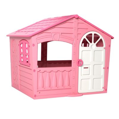 Maisonnette cabane BARBE À PAPA en plastique rose