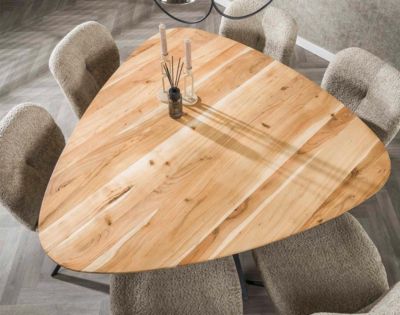Makana - table à manger - bois massif d'acacia et métal - 6 personnes ...