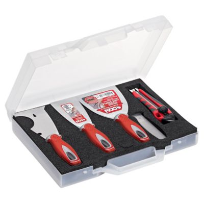 Mallette 3 couteaux + cutter rouge spécial peintre Ocai