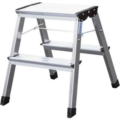 Marchepied double pliant Treppy 130013 aluminium 2 marches - Hauteur de ...
