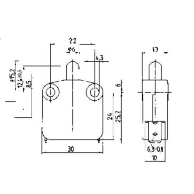 Marquardt 1117.0101 Bouton-poussoir à rappel 400 V/AC 16 A, 1 x Off/(On)