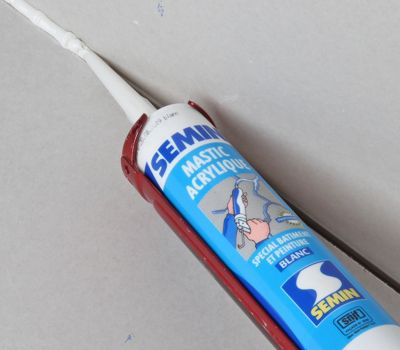 Mastic Acrylique Blanc Semin, Intérieur/Extérieur, Cartouche de 310 ml ...