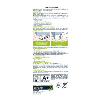 Mastic colle fixation plinthe Bostik 310 ml