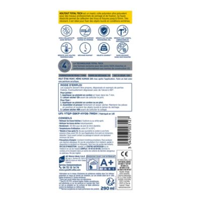 Mastic Cyanolit Koltout totaltech noir 290ml