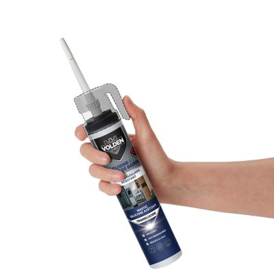 Mastic silicone acétoxy cuisine et salle de bains Volden translucide 200ml