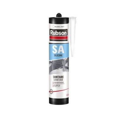Mastic silicone sanitaire blanc 300 ml - RUBSON - 165170