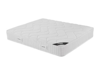 Matelas 180 x 200 cm hybride anti-feu ressorts ensachés 7 zones et mousse haute densité ép.26cm ...