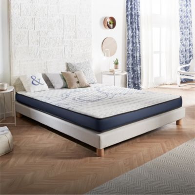 Matelas 90x190 à mémoire de forme - Épaisseur 15 cm - Blue Latex - 7 zones de confort ...