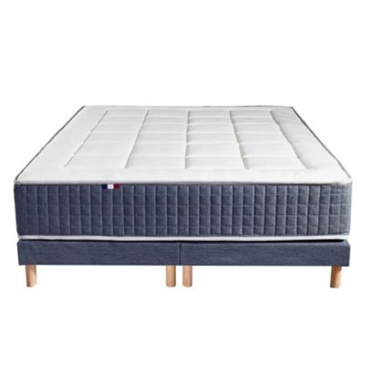 Matelas ressort mémoire forme sommier couette oreiller 2x90x200