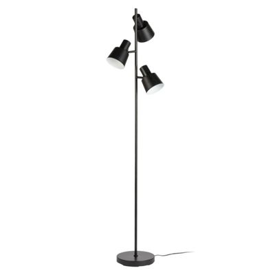 Mathias - Lampadaire BARRY en métal Noir, compatible culot E14, 15W ...