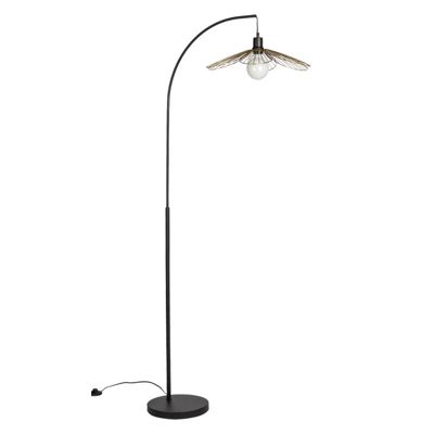 Mathias - Lampadaire FLORA en métal Or, compatible culot E27, 25W ...