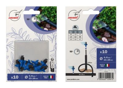 Maxi-jet vendu par 10 Jardibric 6350058Y 1 bar portée 2,0 m angle 90 ...