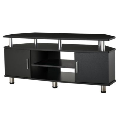 Meuble banc TV design contemporain multi-rangement 2 portes niche ...