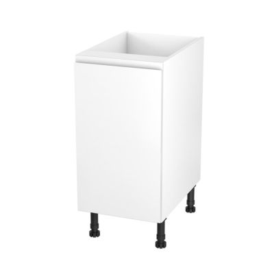 Meuble bas de cuisine Garcinia blanc brillant l. 40 cm x H. 72 cm GoodHome | Castorama