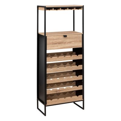 Meuble de bar avec range bouteille 25 pièces Noir, L. 60 x l. 30 x H ...