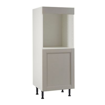 Meuble de cuisine Aldo taupe façade 1 porte + bandeau four + caisson 1/ ...