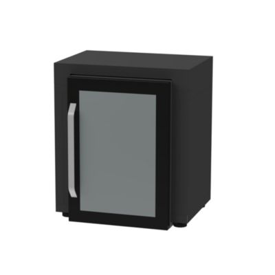 Meuble de cuisine d'extérieur pour frigo 80 x 55 cm noir Le Marquier ...