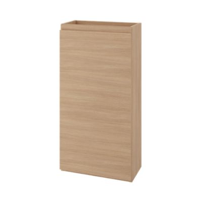 Meuble lave mains à poser effet chêne clair l.43,5 cm 1 porte Imandra ...