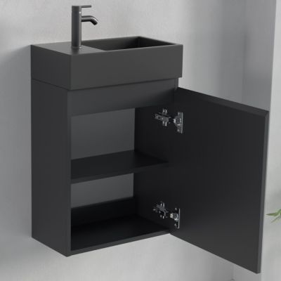 Meuble lave-mains noir mat LOMAZOO Malibu - 40cm