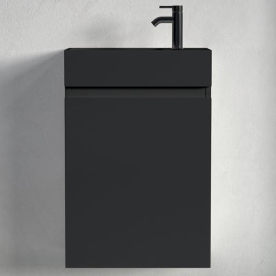 Meuble lave-mains noir mat LOMAZOO Malibu - 40cm
