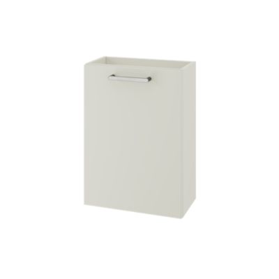 Meuble lave mains suspendu gris galet l.43,5 cm 1 porte Imandra + plan ...