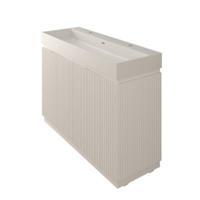 Meuble sous vasque à suspendre l.120 x H.78 x P.44 cm blanc mat Monolite