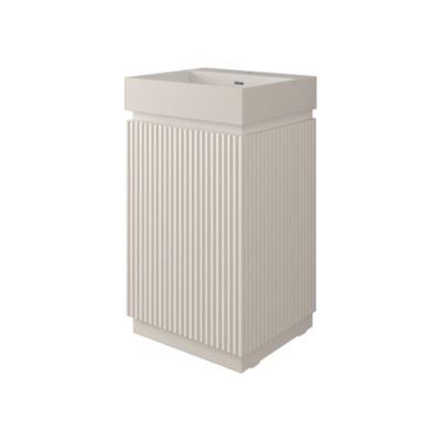 Meuble sous vasque à suspendre l.50 x H.78 x P.44 cm blanc mat Baden ...