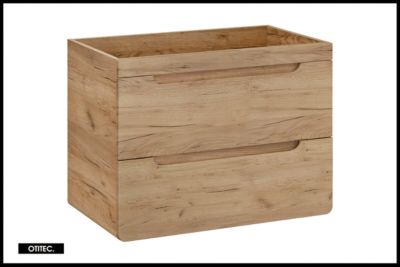 Meuble sous vasque de 80 cm - Oak - 2 tiroirs - PASTI