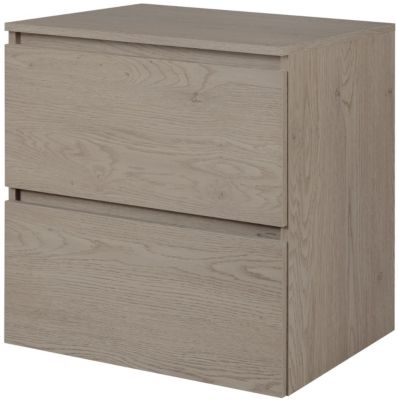 Meuble suspendu sous vasque SIMPLE chêne foncé avec le plan 60 cm | Castorama