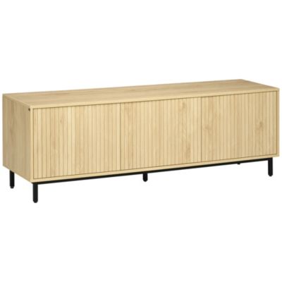 Meuble TV banc TV design Urban Craft - 3 portes, 3 étagères - piètement ...
