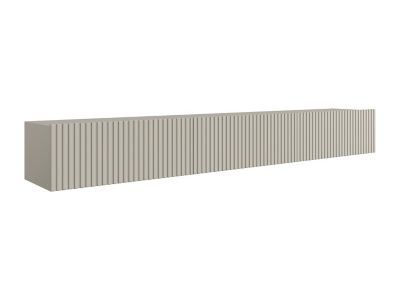 Meuble TV suspendu avec 3 portes - Beige - DANTAY